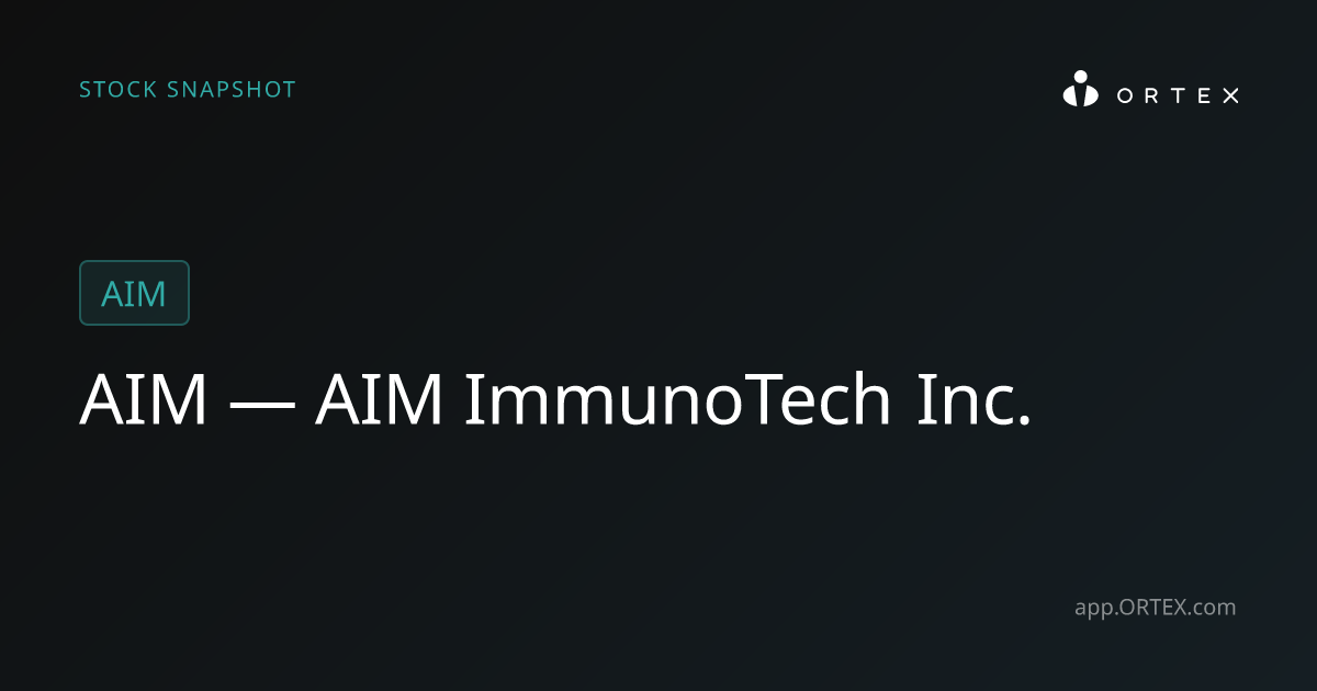 AIM ImmunoTech Inc., AMEX:AIM | Stock Price, Short Interest, Options ...